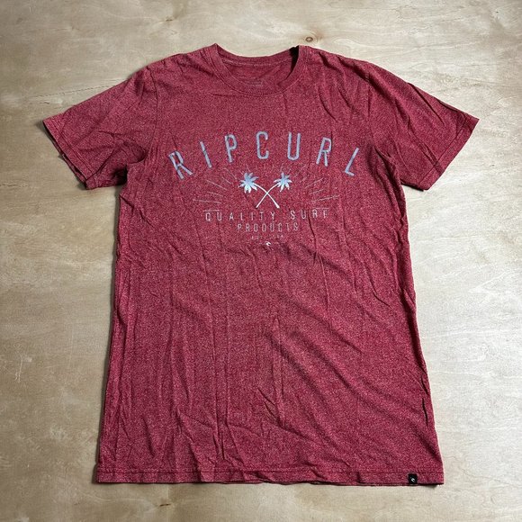 Rip Curl | Shirts | Rip Curl Men Tshirt Small Red Standard Fit Logo ...